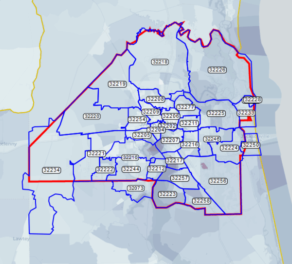 Zip Codes in Jacksonville Florida | Northeast Florida Life